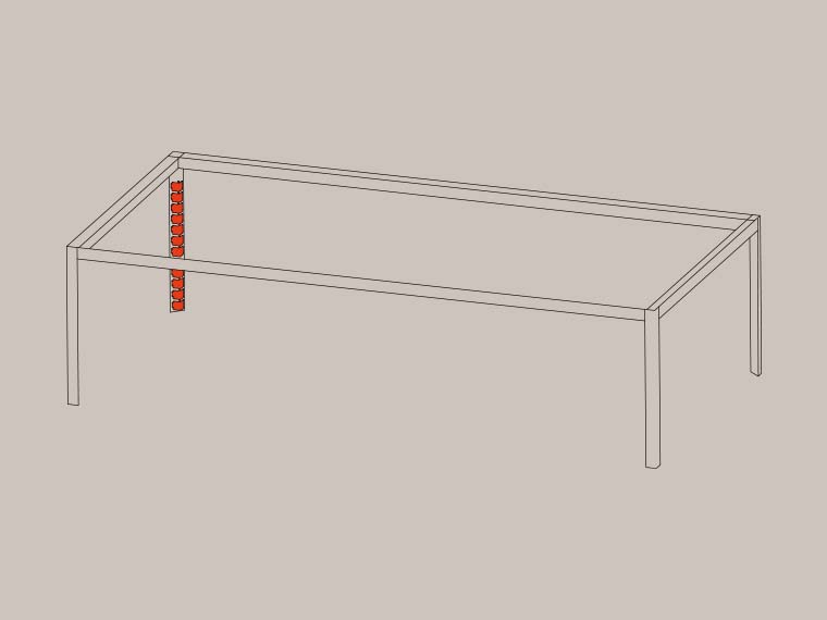 Leg cable management - Mobles 114